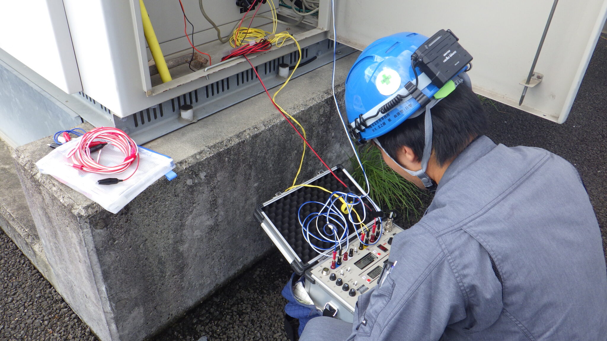 保護継電器試験(OVGR)を実施しました - 旭電気管理事務所