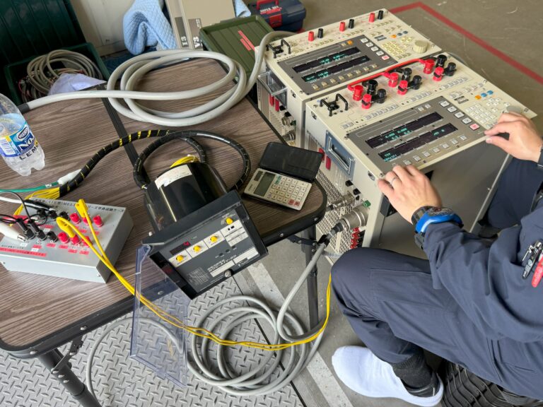 保護継電器特性試験を実施しました（OCR・UVR・OVGR・DGR・3ERy） - 旭電気管理事務所